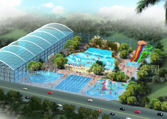 Outdoor Water Park Project For Summer Entertainment , Wave Pool Design