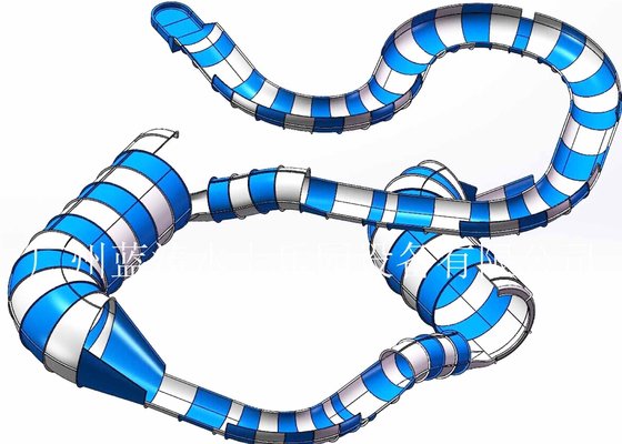 Huge Python Pool Water Slides / 19m Height Amusement Water Rides