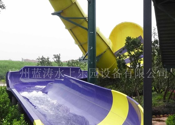 Amusement Rides Adult Water Slides With Fiberglass / Steel Support