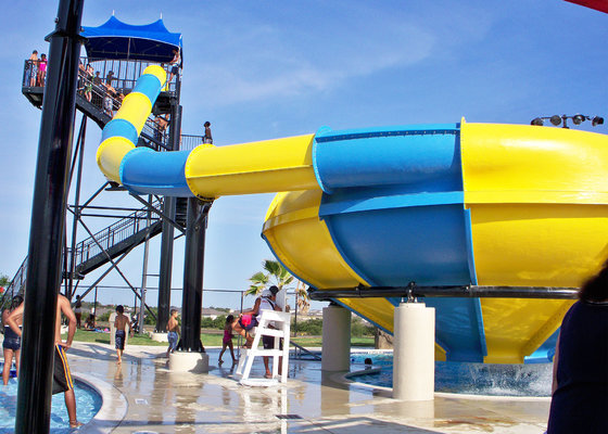 Fiberglass Adult High Speed Water Slide , Huge Hole Water Park Slide