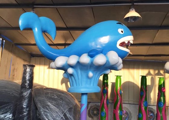 Blue Whale Fiberglass Toddler Water Toys Park Spray Holiday Resort