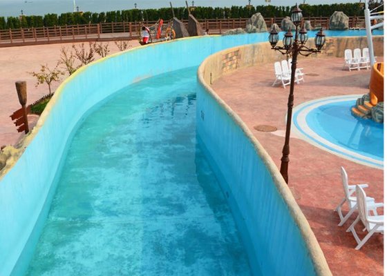 Outdoor Water Park Swimming Pool Lazy River With Wave Making Machine