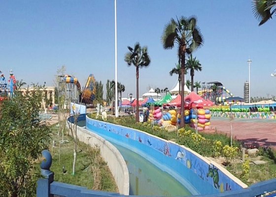 Outdoor Water Park Swimming Pool Lazy River With Wave Making Machine