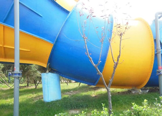 Fiber Glass Steel Pipe Tornado Water Slide / Outdoor Adult Water Slides