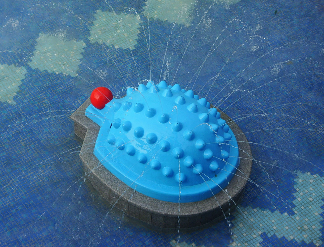 Children Hedgehog Spray Cartoon Water Pool Toys Fiberglass Green / Blue