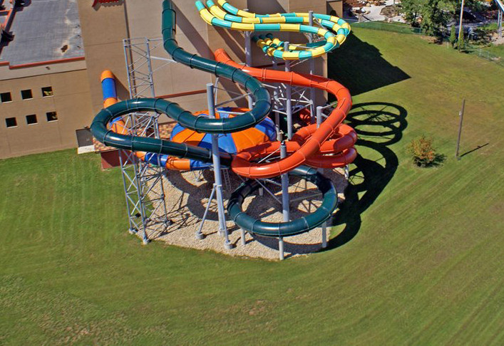 Giant Spiral Slide Playground Fiberglass Water Slides For Water Amusement Park