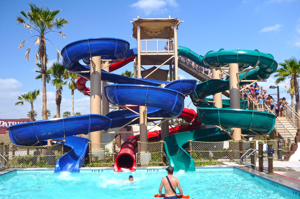 Combination Of Slides Fiberglass Water Slides Caliber Blue CE