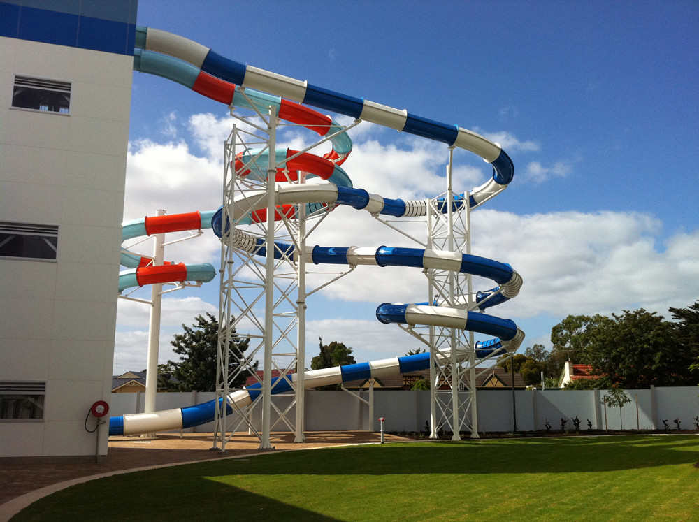 Customized Adult / Kids Fiberglass Water Slides 15 - 20 M Platform Height