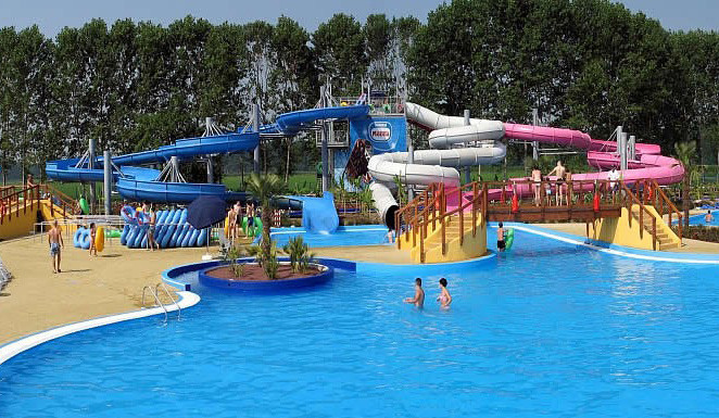 Combination fiber glass water slide