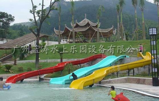 3 Lines Kid Water Slides Custom Commercial Water Slides Water Entertainment