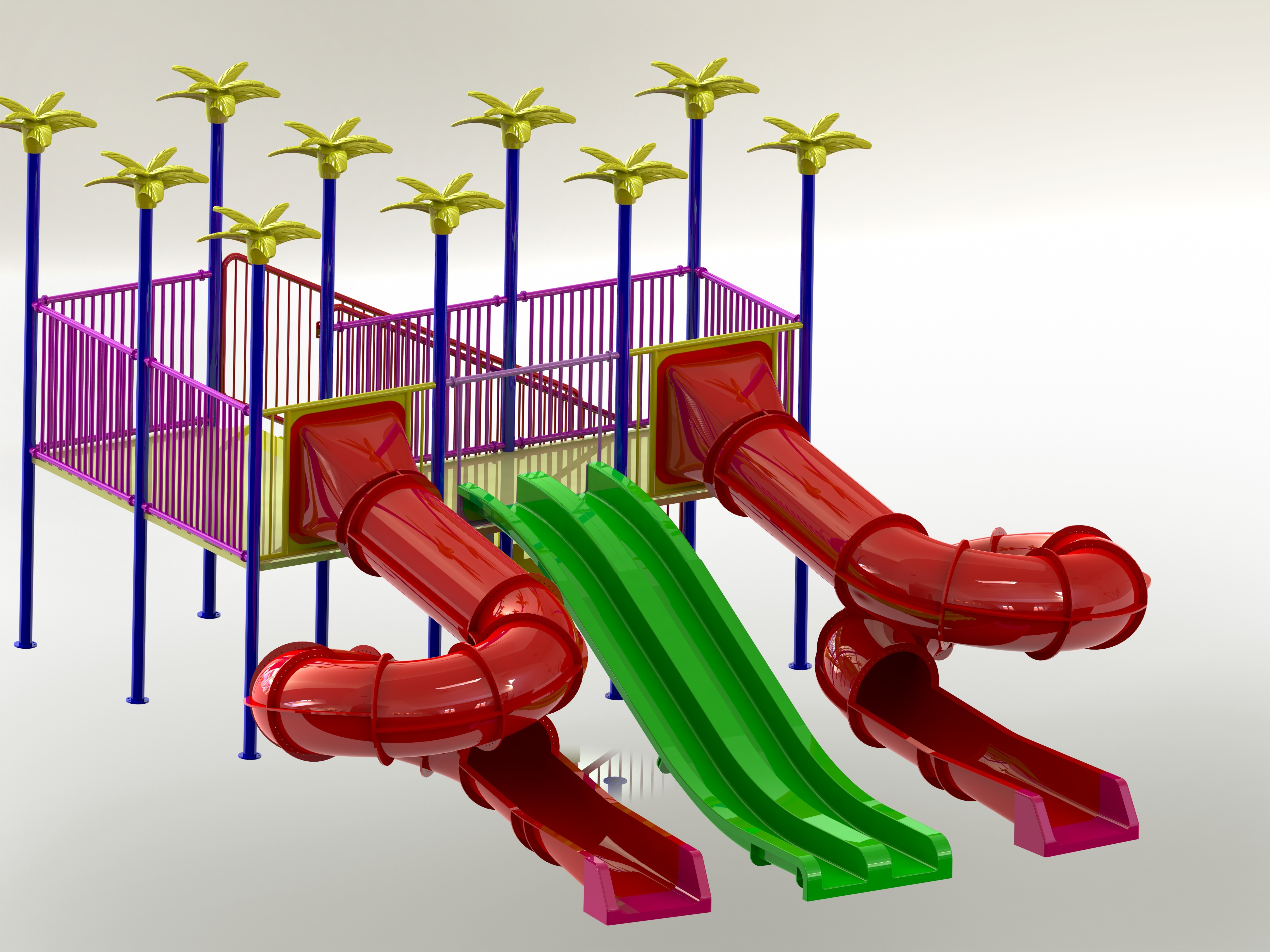 High Speed Water Slides Water Play Equipment Small Water Slide For Toddler