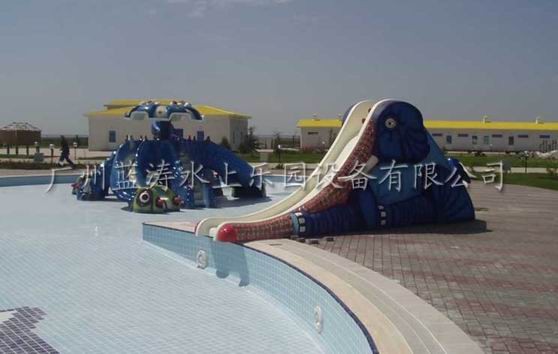Fiberglass Small Water Slide Elephant Style Water Park Slides For 3 - 12 Years