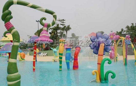 Outdoor Spray Park Equipment Children Morning Glory Water Fountain