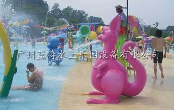 Kangaroo Style Water Fountain Spray Park Equipment For Amusement Park
