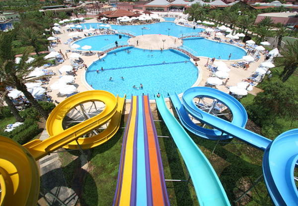 swimming pool water slide customized racer water slide For Aquasplash