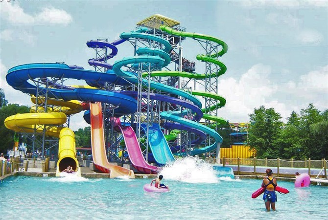 Adult Fiberglass Spiral Water Slide Closed Tube Extreme Water Slides