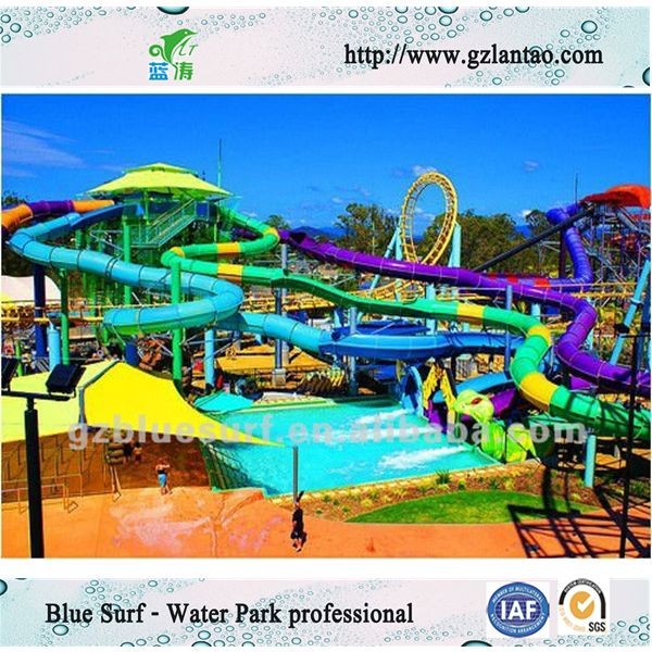 Custom Aqua Park Equipment Kids Water Amusement Park With Different Water Slide