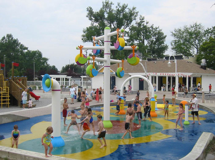 Spray Park And No Pool Water Park Equipments , Recycle And Drainage System