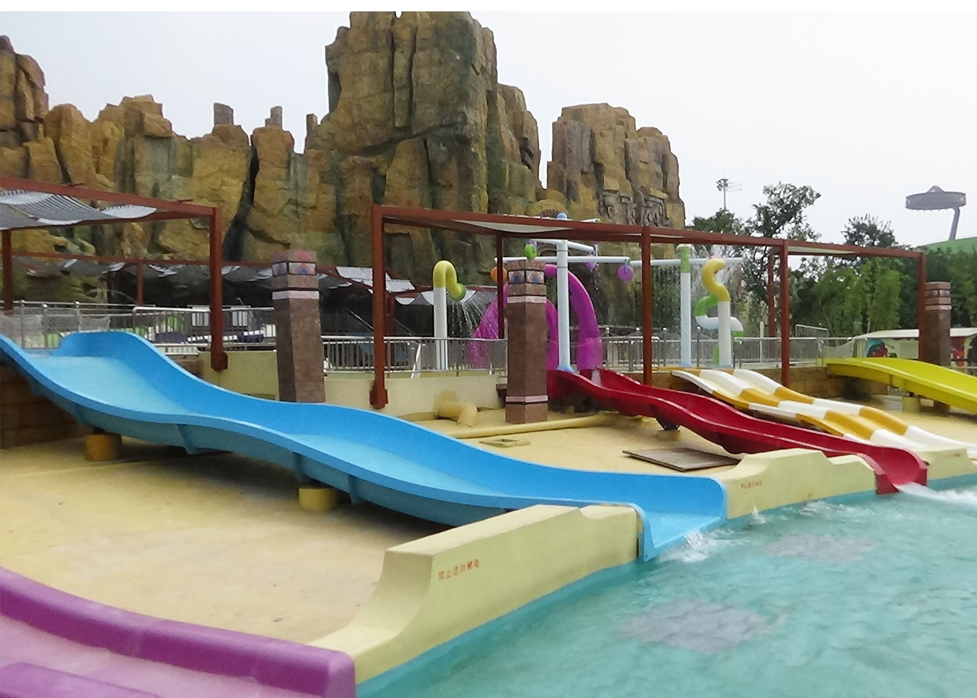 Downhill  Open Fiberglass Kid Water Slides for Amusement Park Rides