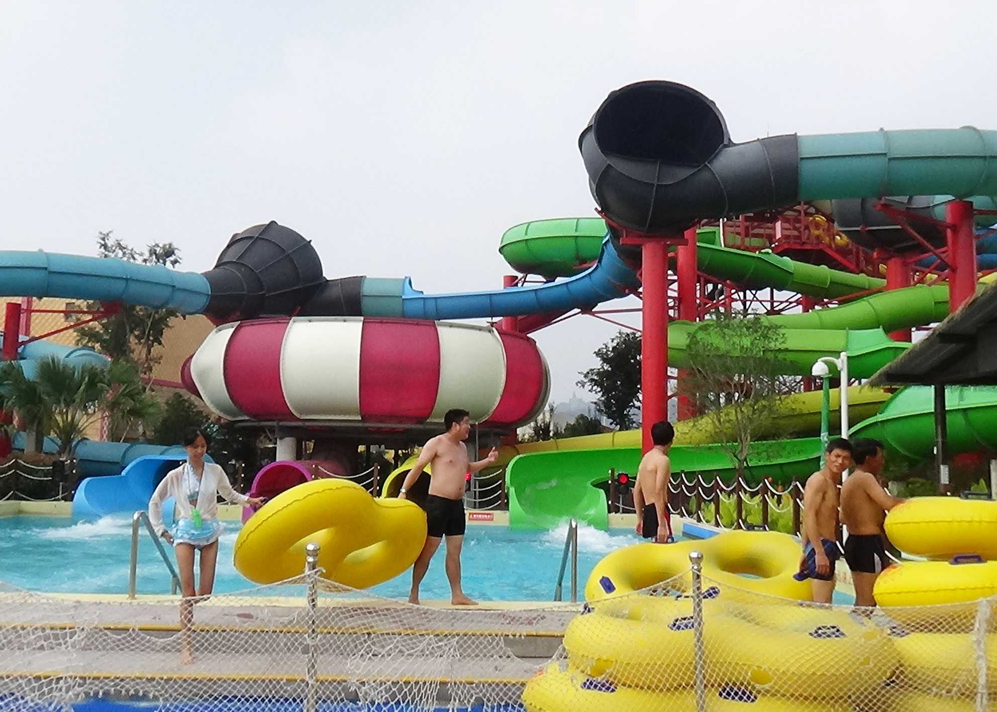 Big Combination Fiberglass Adult Water Slide High Speed For Water Park