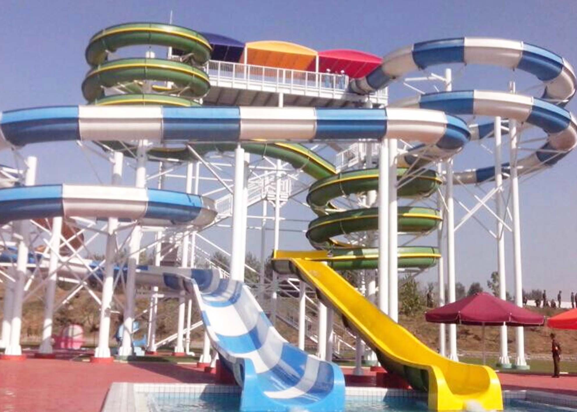 Amusement Park Fiberglass Pool Water Slides Scratch resistant