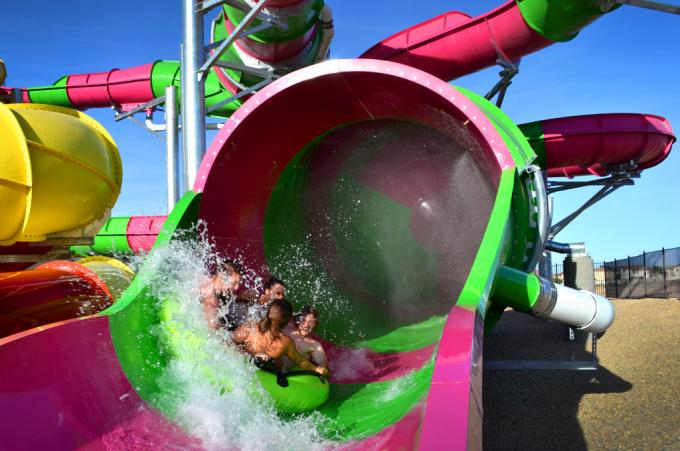 Theme Park Pool Water Slides / Intex Water Slide Thickness 6-8mm