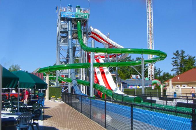 High - Speed Little Tikes Water Slide For Holiday Resort Green