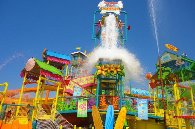 Orange Big Space Bowl Water Playground Equipment Funny Theme Park