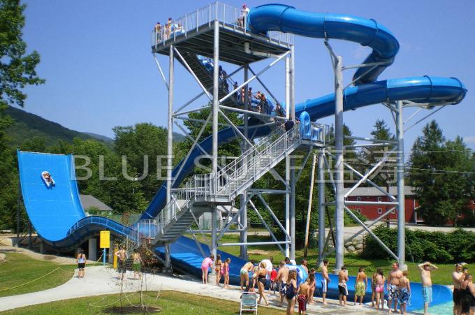 Boomerang Fiberglass Water Slides Outdoor Water Park Equipment