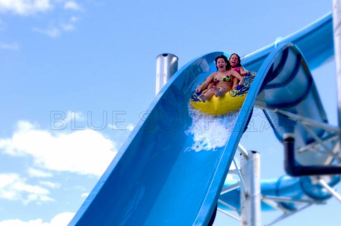 Huge Fiberglass Water Slide Racer Twin Boomerango and Space Bowl For Water Park