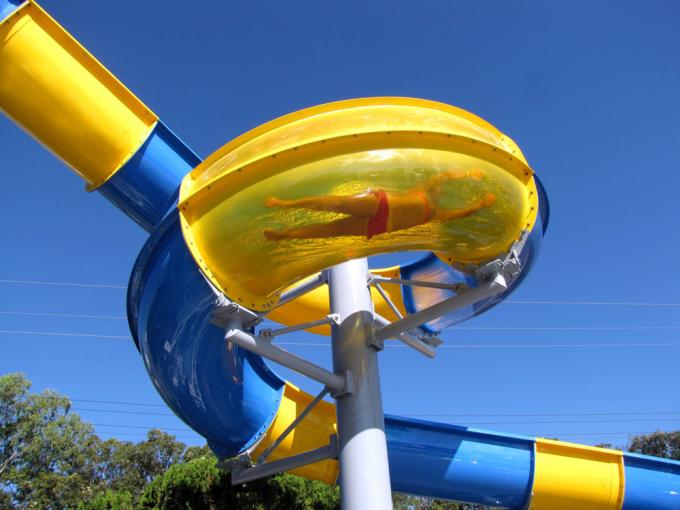 Customized Adult / Kids Fiberglass Water Slides 15 - 20 M Platform Height