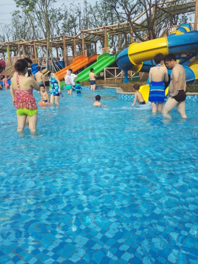 4 Line 6 Meter Height Kid Water Slides Water Park Fiberglass Yellow Water Slides