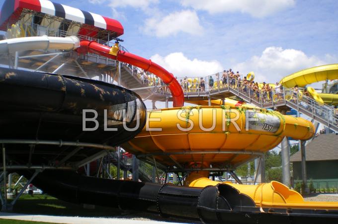 15 - 20 Meter Height Fiberglass Water Slides Two Space Bowl For Water Park