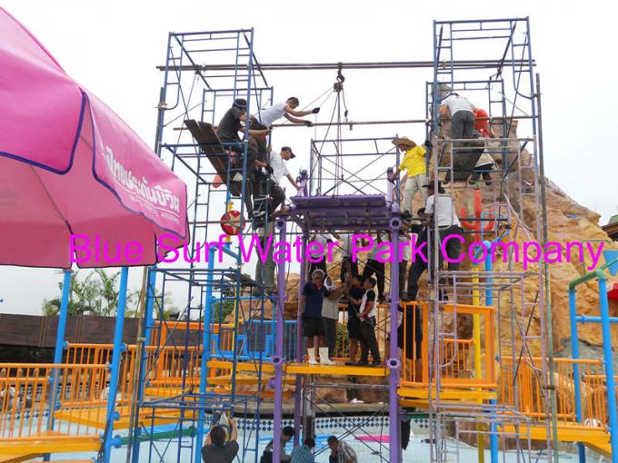 Comfortable Safe Aqua Park Design With Stainless Steel Fastener / Fiberglass Flume