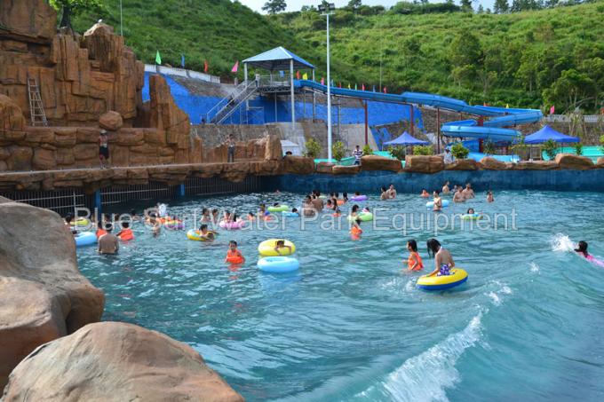 China Guangxi  30,000 Fiberglass  Water Slide / Wave Pool  / Family Water Playground Water Park