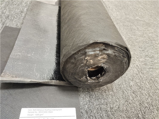 Slope Roof Self Adhering Sheet Underlayment , 1100gsm Roof Deck Underlayment