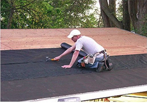 Water Resistant Asphalt Felt Underlayment High Tensile Strength For Subway