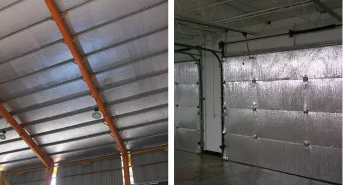 Non Toxic Radiant Barrier Under Metal Roof , Energy Saving Garage Door Radiant Barrier