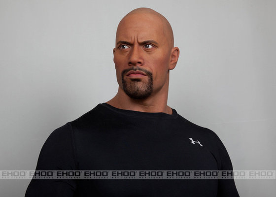 Famous Dwayne Johnson Silicone Action Figure For Wax Museum