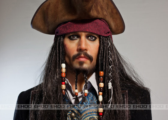 Jack Sparrow wax figure / Realistic Celebrity Wax Figures Pirates of the Caribbean / movie waxwork