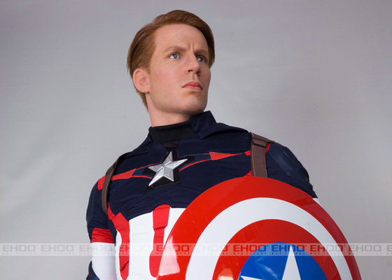 Captain America Waxwork Waxfigure Sculpture Life Size Movie Statues