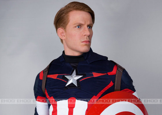 Captain America Waxwork Waxfigure Sculpture Life Size Movie Statues