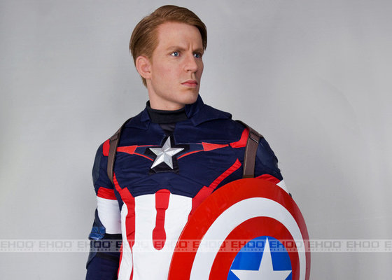 Captain America Waxwork Waxfigure Sculpture Life Size Movie Statues