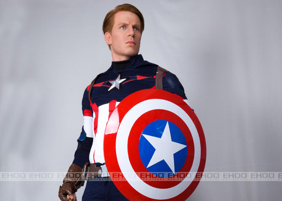 Captain America Waxwork Waxfigure Sculpture Life Size Movie Statues