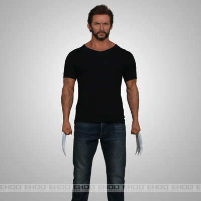 Wolverine realista simuló las figuras de cera de la celebridad papel en X - hombre