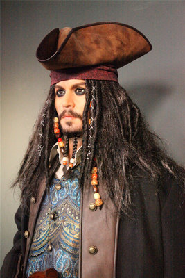 Hollywood Silicone Celebrity Wax Figures Life Size Jack Sparrow Statue Wax Figures