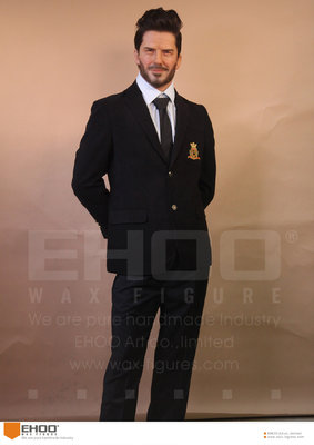 Famous Sports Star Wax Figure Football Star David Beckham Human Resin Sculpture