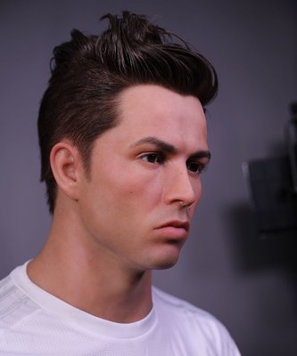 Silicone Celebrity Wax Figures For Museum , Famous Football Sports Star Wax Figure