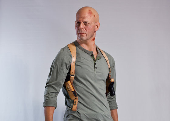 High Relastic Celebrity Wax Figures / Bruce Willis Wax Figure Simulation Human