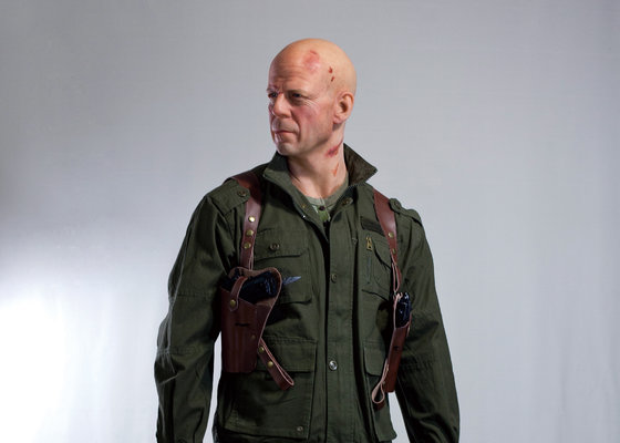 High Relastic Celebrity Wax Figures / Bruce Willis Wax Figure Simulation Human